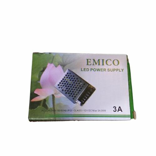 Jual Trafo LED 3A Emico Power Supply 3A,indoor Ac-Dc 220v-12v kotak ...