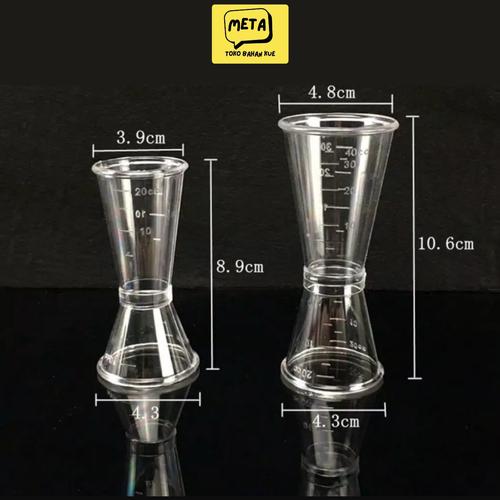 Jual DOUBLE JIGGER MEASURE CUP 10-20ML 20-40ML/JIGGERGELAS UKUR 10-20 ...