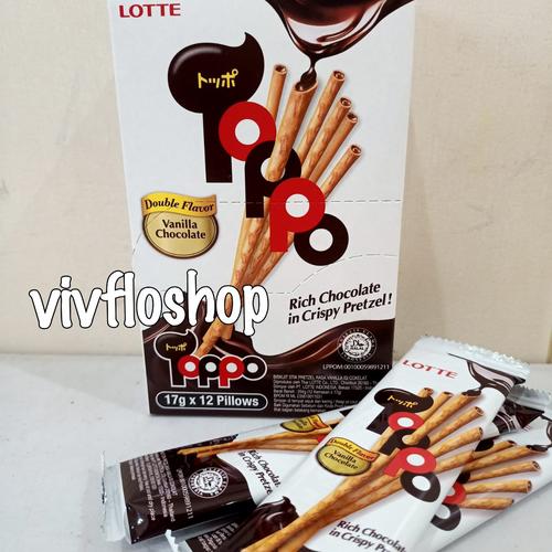 Jual Lotte Toppo Biskuit Stick Coklat Pretzel (Box isi 12 sachet ...