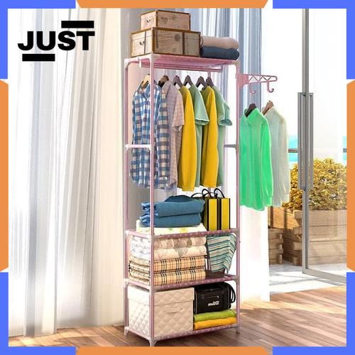 Jual RAK STAND HANGER GANTUNGAN BAJU PORTABLE SINGEL STAND BESI 3 SUSUN ...