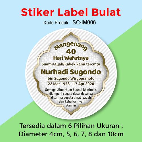Jual STIKER LABEL ACARA 40 100 7 NUJUH NYEWU HARI WAFAT STICKER IN ...