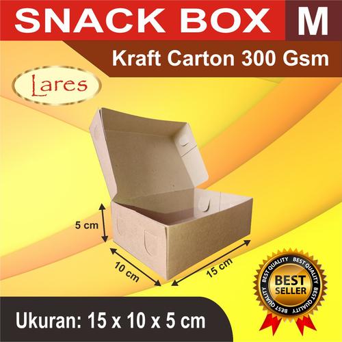 Jual SNACK BOX KRAFT CARTON 10X15X5 /DUS SNACK / KOTAK MAKAN TAKE AWAY ...