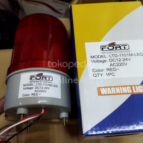 Jual warning light(neon) 4" 220vac,12vdc,24vdc LTE-1101 Fort - blue ...