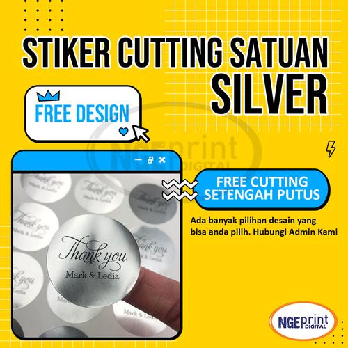 Jual [Stiker Silver] Stiker Label Bulat Silver Sticker Label Produk ...