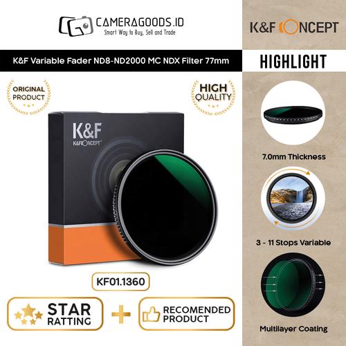 Jual K&F KNF Variable Fader ND8-ND2000 MC Variable ND Filter 77mm - Jakarta Pusat - Camera Goods ...