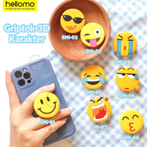 Jual Griptok Ring 3D Smile Phone Grip Holder Universal Grip Tok Hp ...