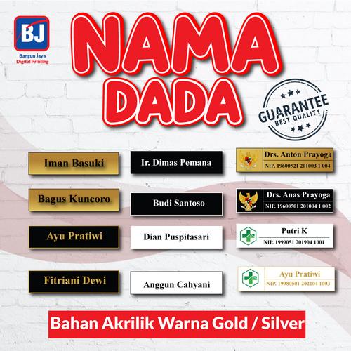 Jual Nama Dada / Name Tag atau Papan Nama Grafir - PENITI - Jakarta ...