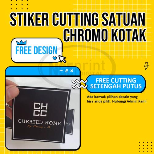 Jual Cetak Stiker Kotak Chromo Custom Design Label Makanan Sticker ...
