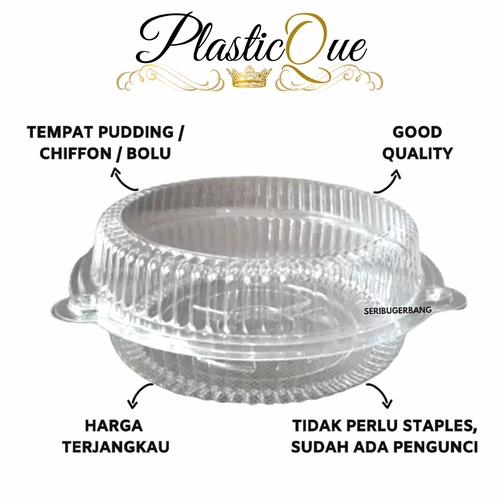 Jual Mika Kue Sifon 18 20 22 25 CM Bulat Bening Tempat Bolu Plastik Wadah - Diameter 18 ...