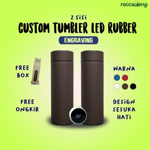 Jual Tumbler / Thermos Stainless LED Suhu Custom New 2 sisi - Biru ...