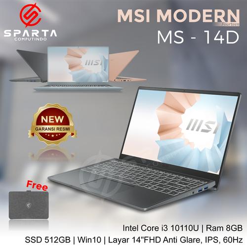 Jual Laptop MSI Modern 14 Ms 14D Core i3 Gen10 Ram 8GB SSD 512GB 14in ...