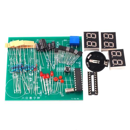 Jual Module KIT DIY Single-chip AT89C2051 six-digit digital clock (MD75 ...