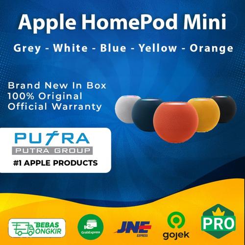 Jual Apple HomePod Mini Home Pod Speaker Orange Yellow Blue Gray White ...