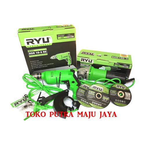 Jual Paket 2 Set Ryu Tekiro Mesin Bor Listrik 10mm & Mesin Disc Gerinda ...