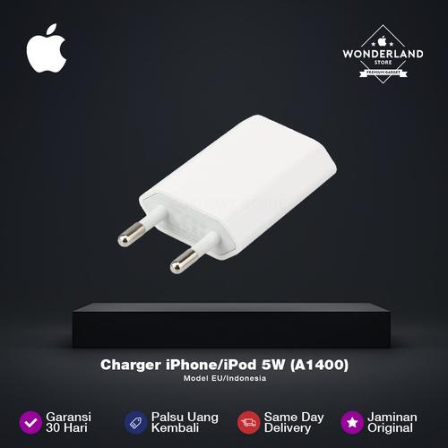 Jual Adaptor Charger iPhone/iPod 5W [A1400] Original [Model EU ...