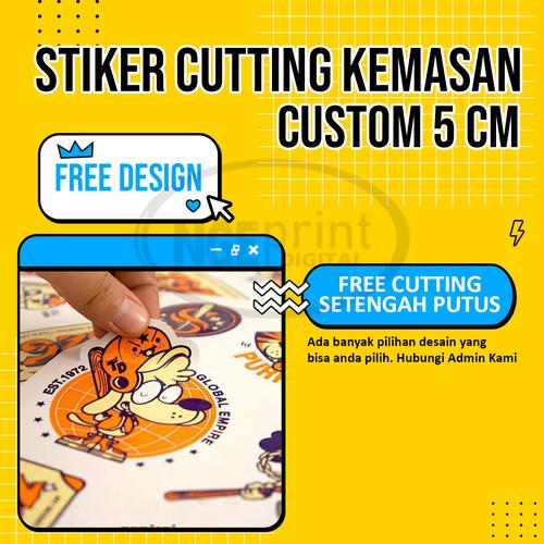 Jual Cetak Stiker Label Custom Standard 5 Cm / Label Makanan Stiker ...