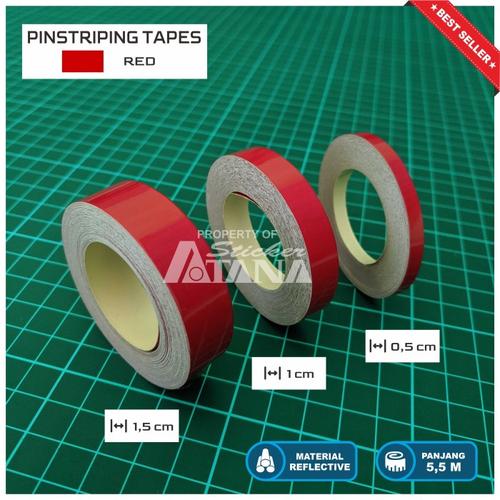 Jual Stiker List Velg Body Sepeda Motor Mobil Merah Lis Pelek Pinstripe ...