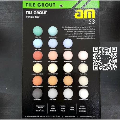 Jual Semen nat keramik AM 53 Tile Grout / pengisian nat keramik 1 kg AM ...