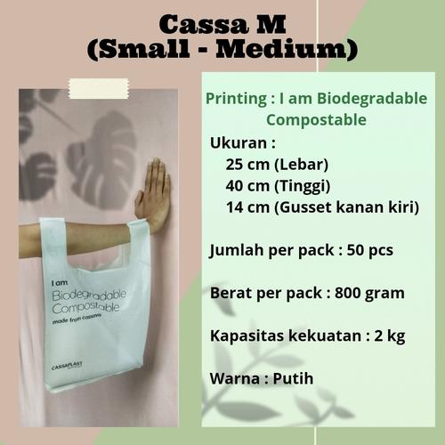 Jual Tshirt Bag cassa Medium biodegradable ECO FRENDLY ramah lingkungan ...