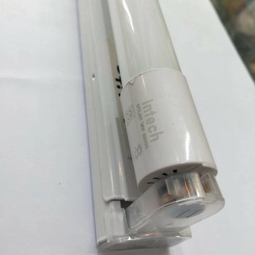 Jual 1 set lampu tl led intech + kap in lite 18 watt 120 cm cahaya ...