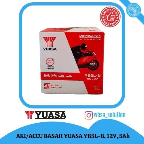 Jual AKI/ACCU BASAH YUASA YB5L-B, 12V, 5Ah 100% ASLI - Jakarta Barat - WBSN SOLUTION | Tokopedia