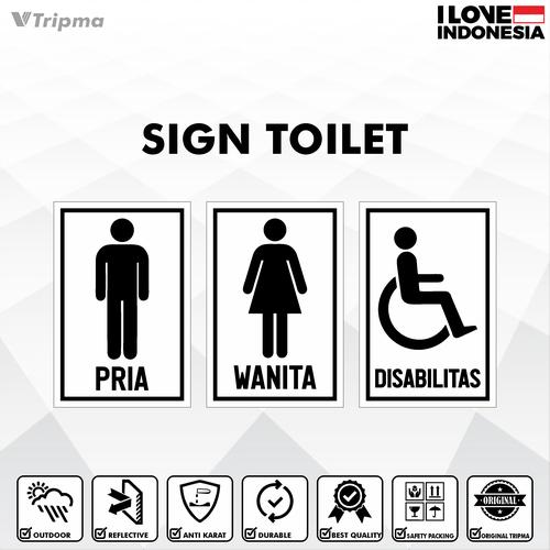 Jual Rambu/ Sign Toilet 10cm x 15cm - Akrilik/ Acrylic 2mm - Kota ...