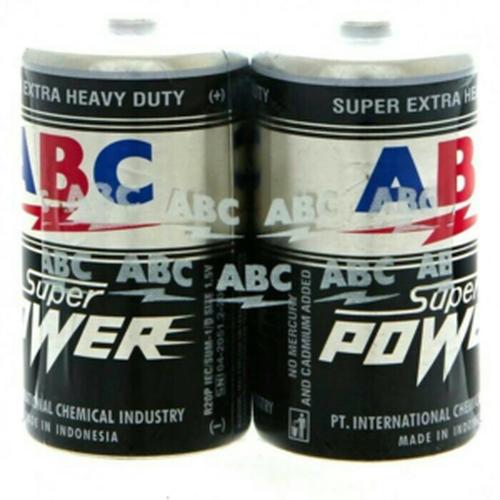 Jual Per PACK ISI 2 Batu Baterai ABC BESAR HITAM D / Battery R 20 / R20 ...