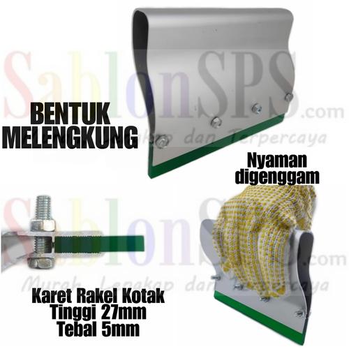 Jual GAGANG RAKEL ALUMUNIUM MODEL S ERGONOMIS 22,5CM SET RAKEL 27MMX5MM ...