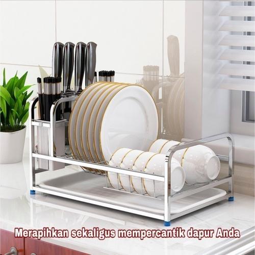 Promo Rak Wastafel Peniris Piring Stainless Steel Dish Drying Rack ...