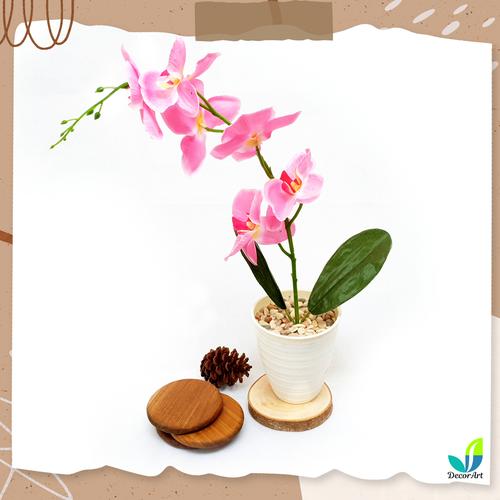 Jual Decor Art Artificial Flower Pot Bunga Hias Anggrek Besar 6 Bunga ...