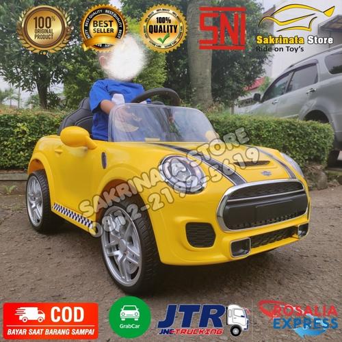 Jual Mobil Mainan Aki Anak Mini Cooper Ban Full Karet Jok Kulit - Kota ...