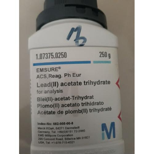 Jual Pb(CH3COO)2, Lead(II) acetate trihydrate EMSURE, Merck, 250 gram ...