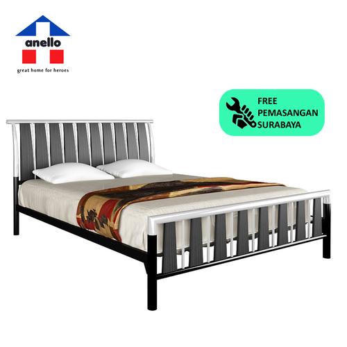 Jual RANJANG TEMPAT TIDUR BESI MODERN MINIMALIS VERTICAL - 180x200 ...
