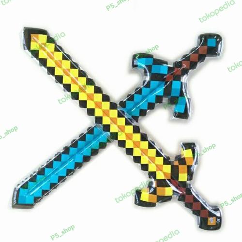 Jual toys minecraft sword balon tiup pedang minecraft - yellow sword ...