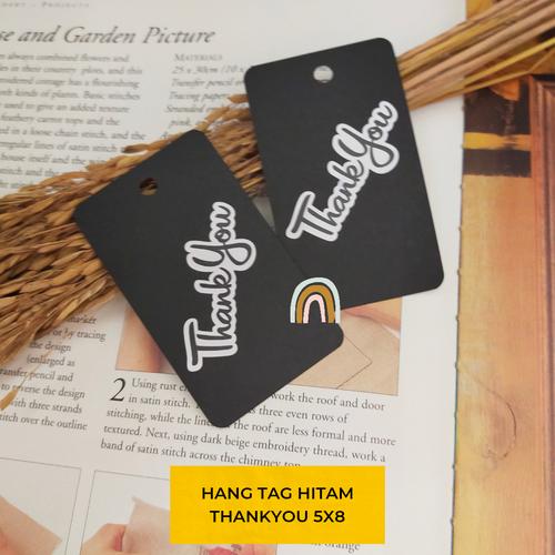 Jual Gift Tag Hitam Thank You | Thank You Card | Hang Tag Hitam Thank ...
