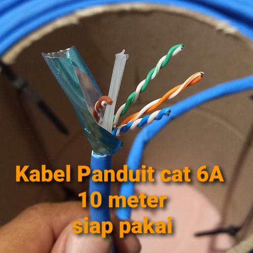 Jual patch cord panduit cat 6A 10m / kabel lan panduit 10 meter ...