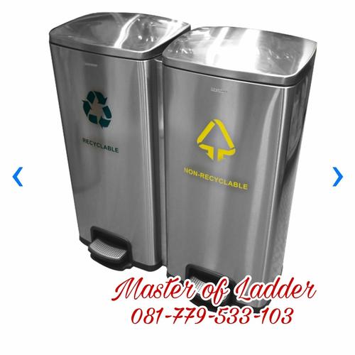Jual Krisbow Tempat sampah 2 in 1 30 lt stainless basah kering - Kota ...