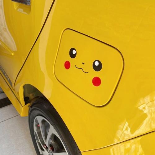 Jual Stiker muka Pikachu cocok untuk tutup bensin mobil warna kuning ...