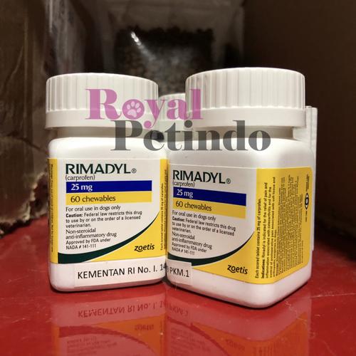 Jual ( 1 botol ) Rimadyl 25 mg Obat Anti Radang dan Nyeri Anjing - Kota ...