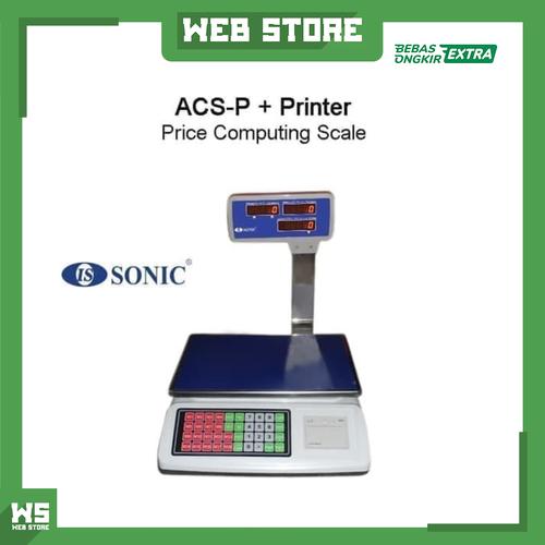 Jual Timbangan Digital 30kg Meja Buah Supermarket Printer Harga Sonic ACS-P - Kota Tangerang ...