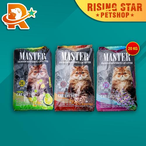Jual Pasir Kucing MASTER 20kg cat sand litter clumping gumpal wangi ...