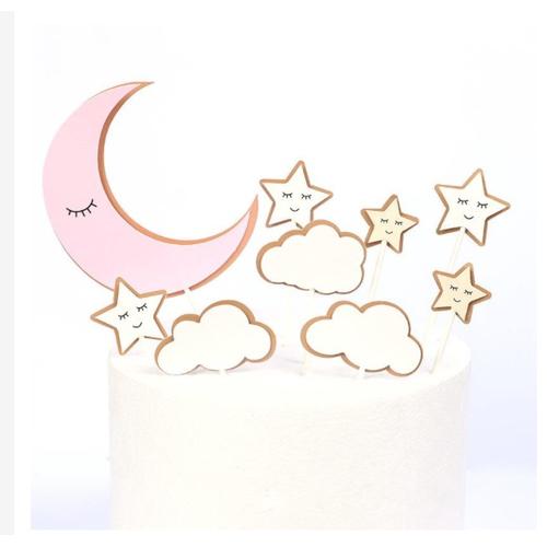 Jual Bulan Sabit Moon Baby Topper Cake Birthday / Hiasan Kue Ulang ...