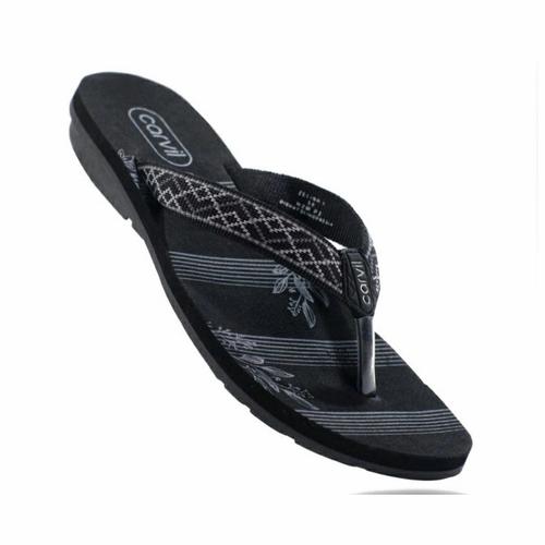 Jual SENDAL CARVIL DIPSY BLACK RED JEPIT CEWEK SPONGE ORIGINAL KUAT ...