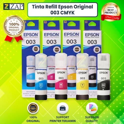 Jual Tinta Epson 003 Original refill Ink Printer L1210 L3210 L3250 ...