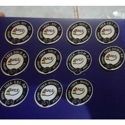Jual Sticker-Stiker-Decal-Tempelan-Label Trek UCI Frame Approved Road ...