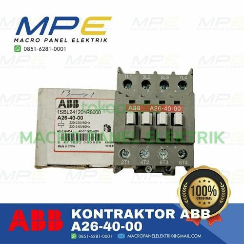 Jual Kontaktor ABB A26-40-00 4P 220V / Kontaktor ABB A26 40 00 ...