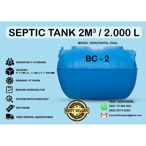 Jual Septictank Bio Tank Fiberglass BC-2 - Kapasitas 2000 Liter - Kab ...