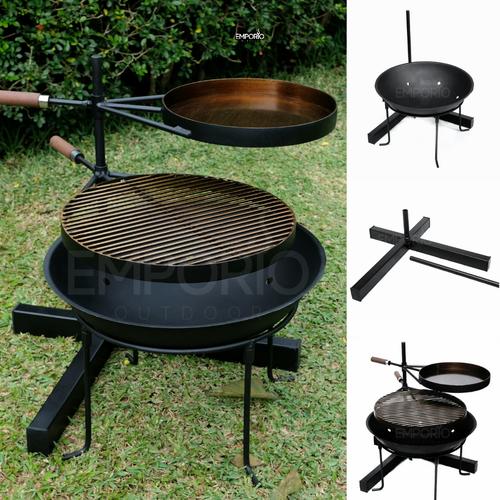 Jual 2-Tier Fire Pit Grill Set - Adjustable Height | Camp Fire BBQ ...