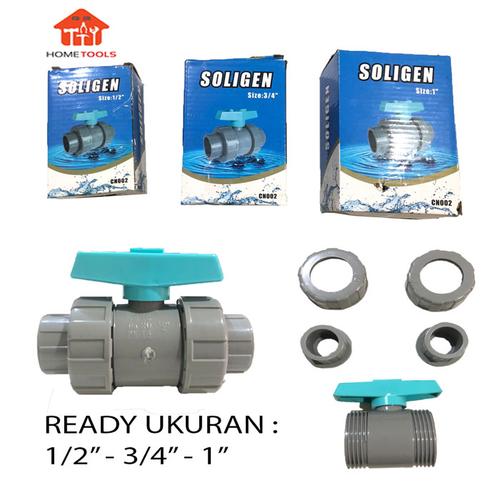 Jual Ball Valve Watermur Pvc CN002 SOLIGEN Varian 1/2" - 3/4" - 1 ...
