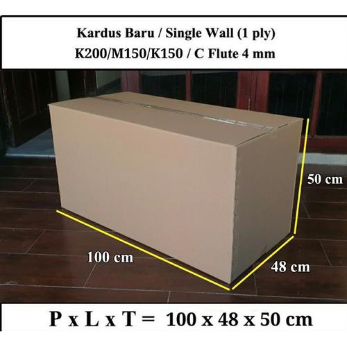 Jual kardus super besar polos karton box dus jumbo packing 100x48x50 cm ...